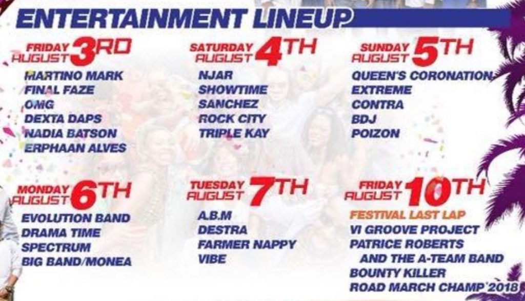 R City, multiple dancehall, soca artistes for festival