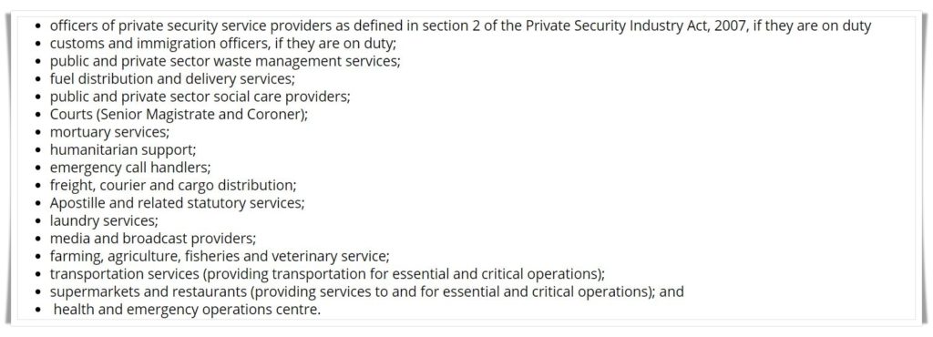 ‘Essential services’ list: Who is allowed to go to work during lockdown?