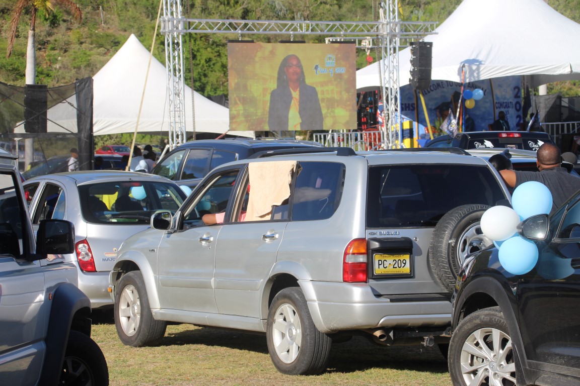 ESHS has first drive-in graduation | 59% graduates with honours