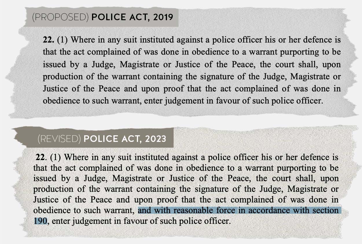 Revised Police Bill: Officers must use ‘reasonable force’ for immunity